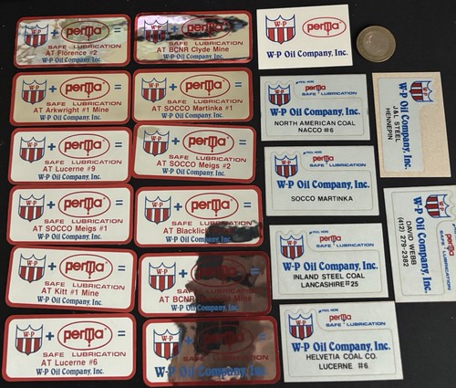 Vintage Mining Decals W-P Oil Company Lot Of 20 | eBay