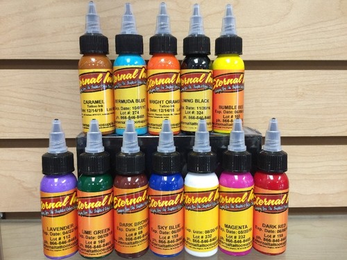 Eternal Tattoo Ink 12 Color Primary Ink Professional 1 Ounce Special ...