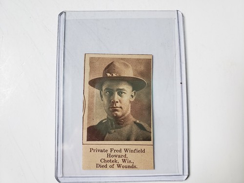 Private Fred Winfield Howard Chotek Wisconsin 1919 World War 1 WW1 Hero ...