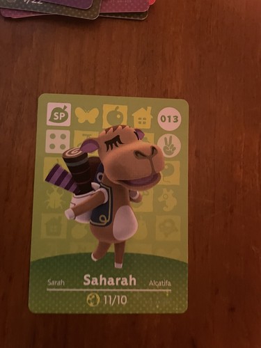 Saharah 013 Animal Crossing Amiibo Authentic Nintendo Mint Card From ...