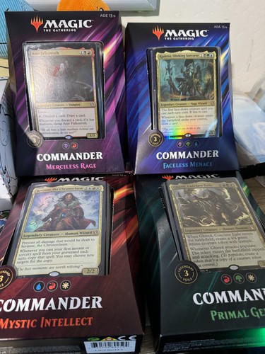 2019 Magic the Gathering English MTG Commander Set of 4 Factory Sealed ...