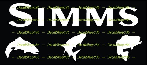 Simms Fishing -Trout, Tarpon, Bass- Outdoors - Vinyl Die-Cut Peel N ...