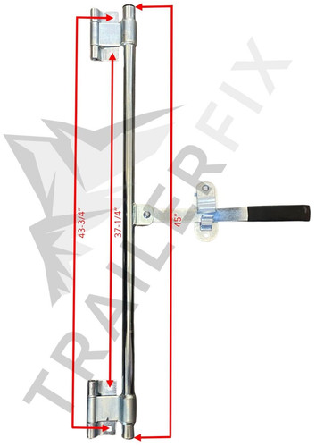 45" Cargo Side Door Latch | Cambar | Enclosed Trailer Door | Zinc ...