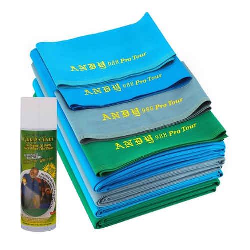 ANDY 988 Worsted Pro Pool Table Cloth + Free Quick-Clean Felt Cleaner ...