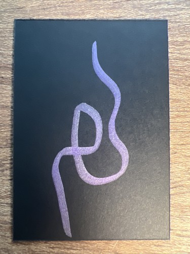 Original ACEO Soft Curve Ink One Line Marker on Black Paper Signed ...