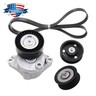 Drive Belt Kit with Tensioner & Idler Pulleys OEM for Mercedes E350 ...