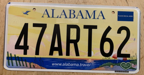 COLORFUL NEW BEACH GRAPHIC PASSENGER LICENSE PLATE " 47 ART 62 " ARTHUR ...