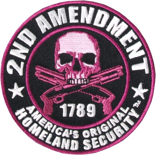 2nd Amendment America's Orignal Security Pink embroidered 3.5" Patch ...