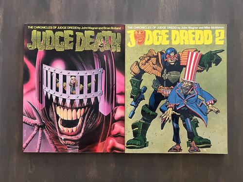 💥 Judge Death Part 1 & Judge Dredd 2 1983 Titan Books Full Set TPB ...