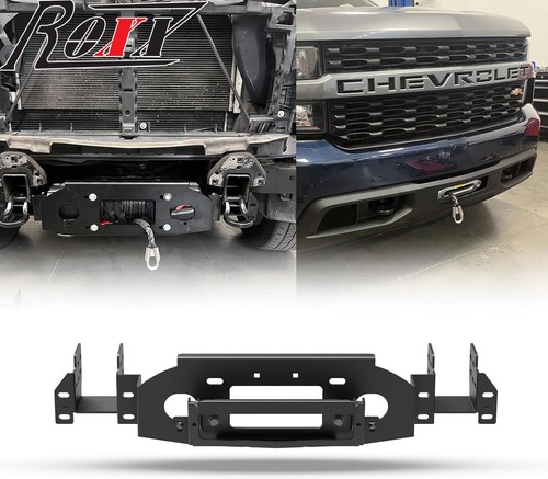 For 2019-2026 Chevy Silverado 1500 Steel Front Bumper Hidden Winch ...