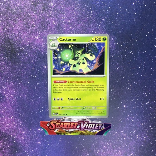 Cacturne 006/198 Scarlet & Violet Pokemon TCG Card Mint/NM Pack Fresh ...