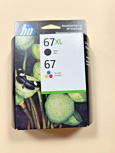 HP Black 67xl ink and 67 Color cartridges combo genuine HP Ink New | eBay