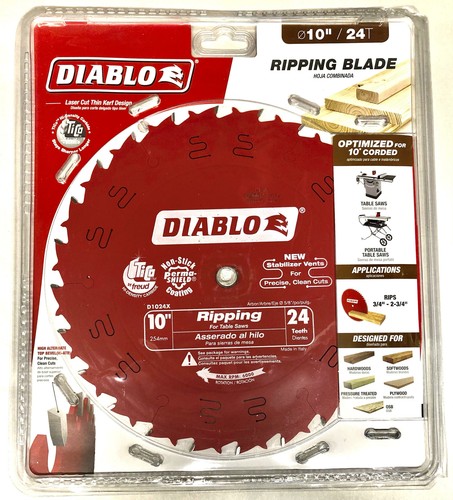 Freud D1024X Diablo 10" 24-Tooth ATB Ripping Saw Blade 5/8" Arbor | eBay