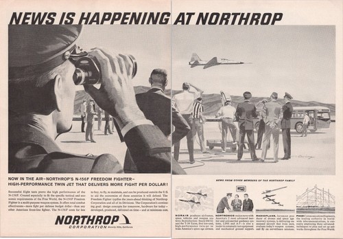 Northrop Corporation 1959 Vintage Print Ad N-156F Freedom Fighter Jet ...