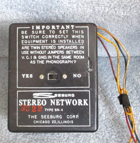 Seeburg Jukebox DS100 DS160 Stereo Network Type SN-4 w Speaker Wire ...