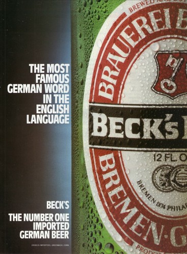 1988 Beck's Beer Vintage Print Ad Most Famous German Word in English ...