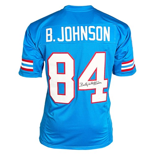 Billy "White Shoes" Johnson Signed Houston Light Blue Football Jersey ...