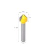 1Pcs V Groove Router Bit - Angle: 60 Degree, Diameter: 1/2" - 1/4 ...