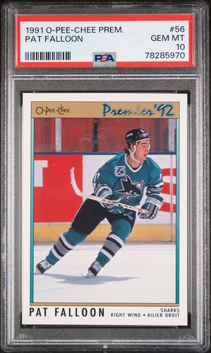 1991 O-Pee-Chee Premier 56 Pat Falloon RC PSA 10 Gem 💎 Mint HOF POP 1 ...