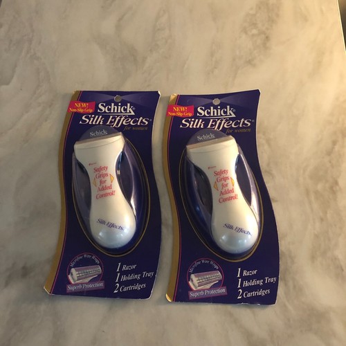 Schick Silk Effects Razor For Women 2 Cartridges 1 Holding Tray SET OF ...
