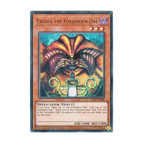 Yugioh 25LP-EN000 Exodia the Forbidden One (Emblazoned Ultra Rare ...