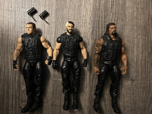 SHIELD Roman Reigns Seth Rollins Dean Ambrose WWE Mattel Elite Action ...
