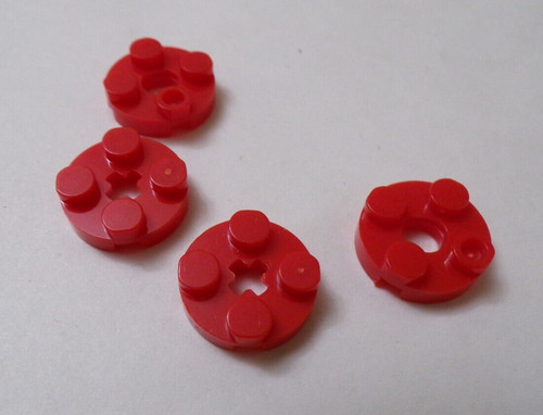 Unbranded x4 Red 2x2 Round Plates, Mixed Designs (021-32) | eBay