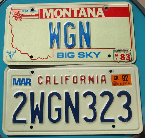 Vanity WGN License Plate DUO - A Chicago Cubs Memory!!! - 1983 MT ...