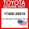 TOYOTA GENUINE OEM 17408-36030 BAFFLE SUB ASSY, EXHAUST TAIL PIPE ...