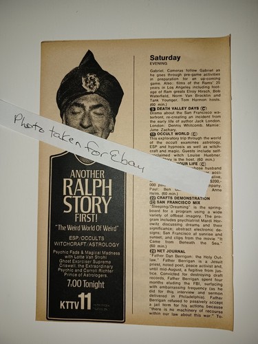 Ralph Story KTTV 11 tv 1 Page 1970 5x7 Magazine Ad | eBay
