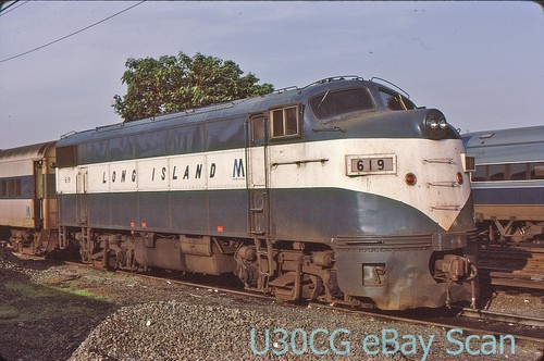 B Original Slide - LIRR Long Island F7 Control Car 619 Huntington NY ...