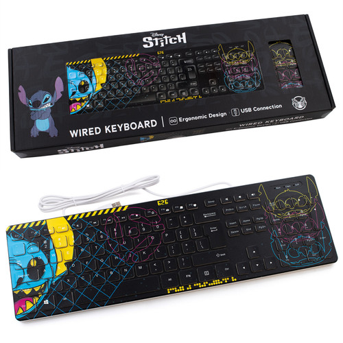 Culturefly Disney Lilo Stitch Wired Soft Touch Keyboard Computer for ...