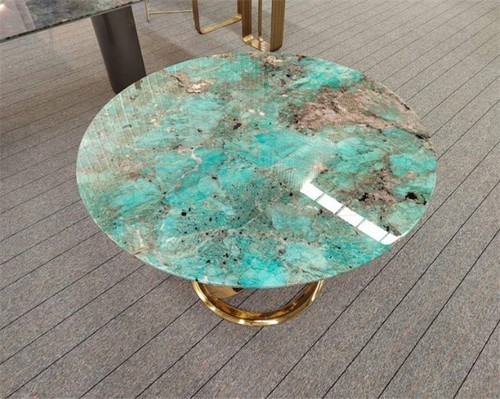 Amazonite Gemstone Round Table Top ,Semi Precious Agate Table Top For ...