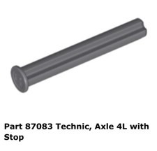 LEGO Sets with Part 87083 Technic, Axle 4 with Stop