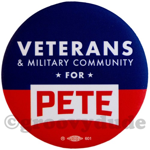 Veterans Military Community Buttigieg President 2020 Official Pin ...