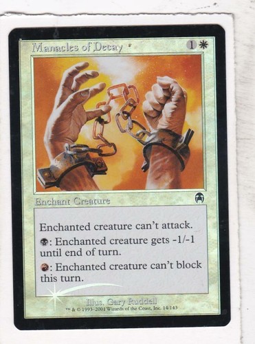 MTG: Apocalypse: Foil: Manacles of Decay | eBay