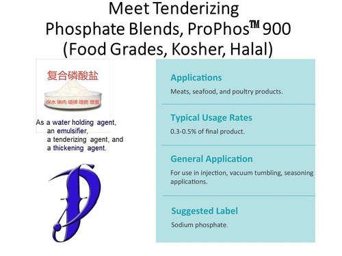 Meat tenderizing and water holding phosphate blends, ProPhos 900, 50 LB ...