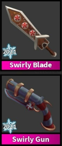 MM2 - Newest Weapons - SWIRLY BLADE & SWIRLY GUN combo | eBay