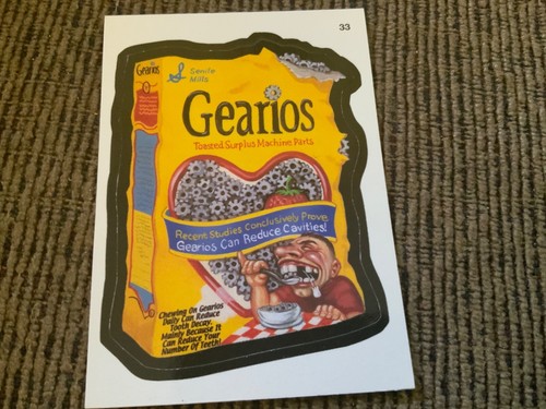 2004 Series 1 Topps Wacky Packages Trading Sticker Card #33 Gearios ...