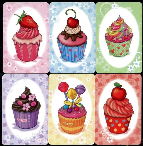 FOREVER CLOVER CUP CAKES SHINNY RAISED CARDS FULL SET OF SIX NEW | eBay ...