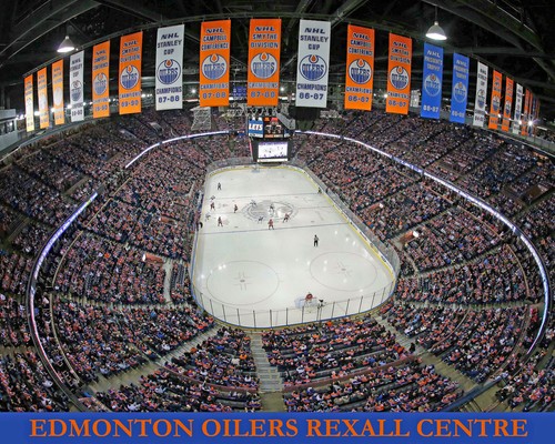 Edmonton Oilers Rexall Centre Championship Banners - 8x10 Color Photo ...