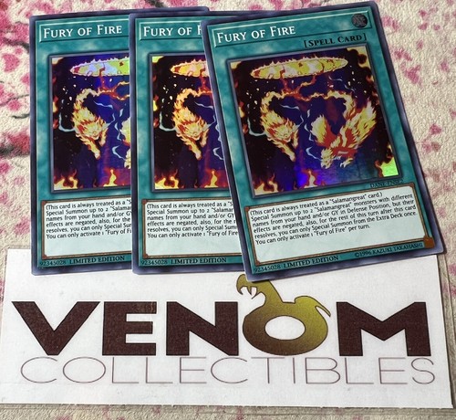 3x (M/NM) - Fury of Fire - DANE-ENSE2 - Super Rare - Limited Edition ...
