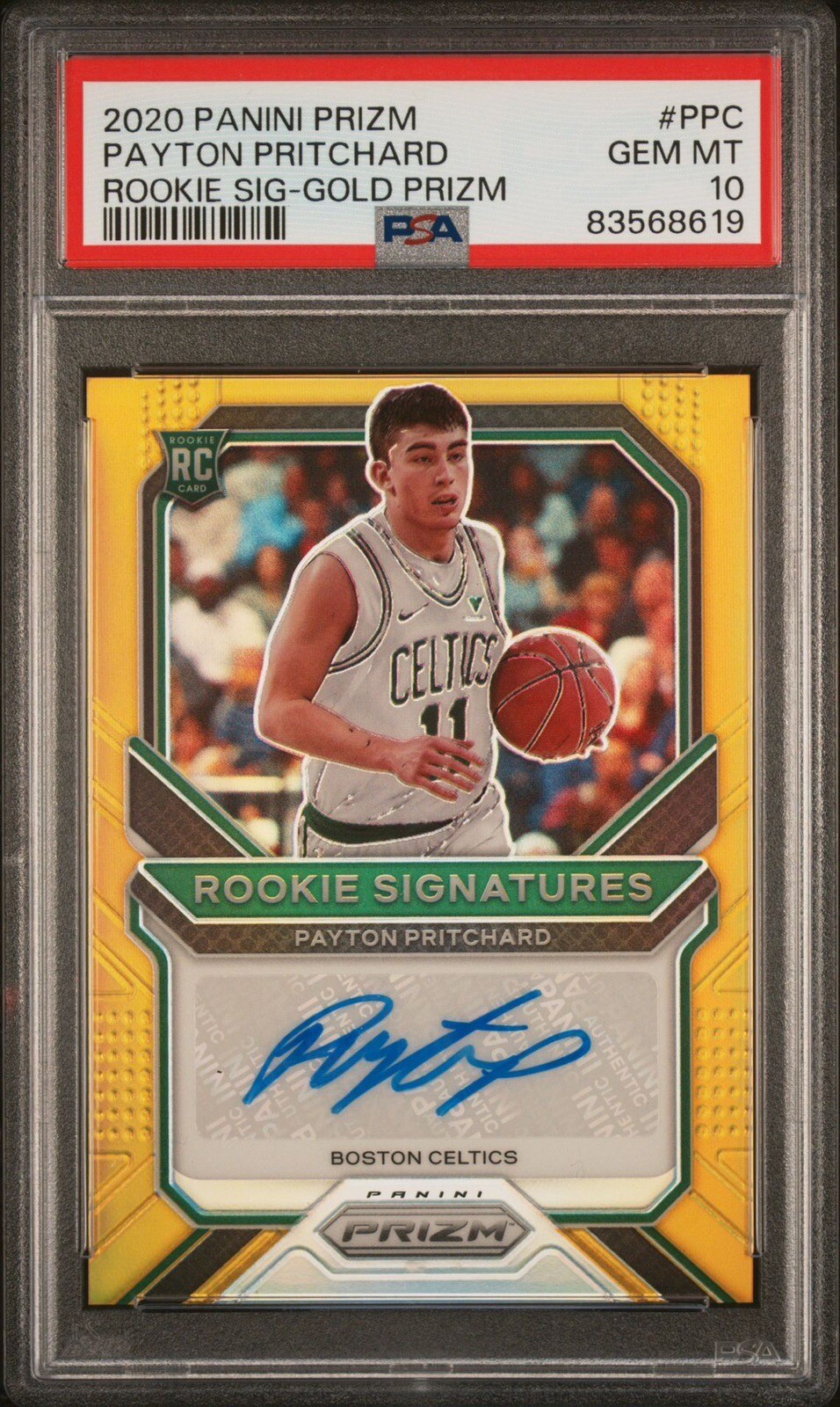Payton Pritchard 2020 Prizm #RS-PPC Rookie Signatures - Gold /10 PSA 10 ...