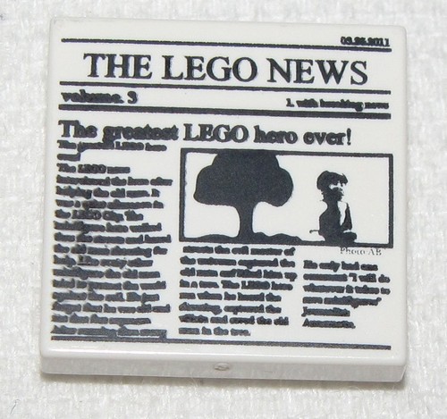 Lego Newspaper tile The Lego News | eBay