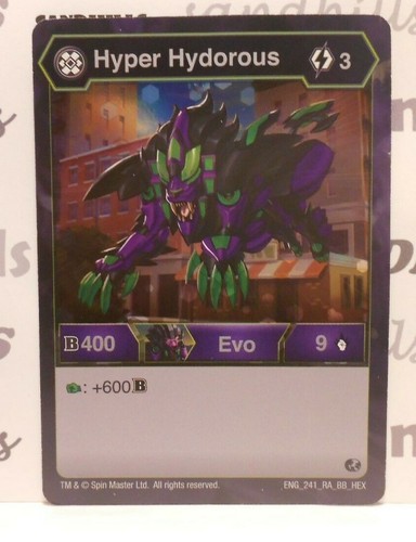 Bakugan Hyper Hydorous Evo Card ENG 241 RA BB HEX | eBay