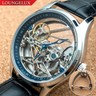 Mens Silver Bridge Manual Mechanical Watch - Black Leather DIASTERIA ...