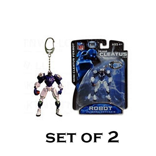 SET OF 2 Indianapolis Colts Fox Sport 2012 Cletus NFL Robot Keychain ...