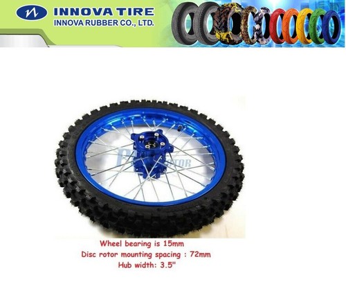 14" FRONT WHEEL W/ CNC HUB & INNOVA TIRE FOR 15MM AXLE PIT BIKE WM13BI ...