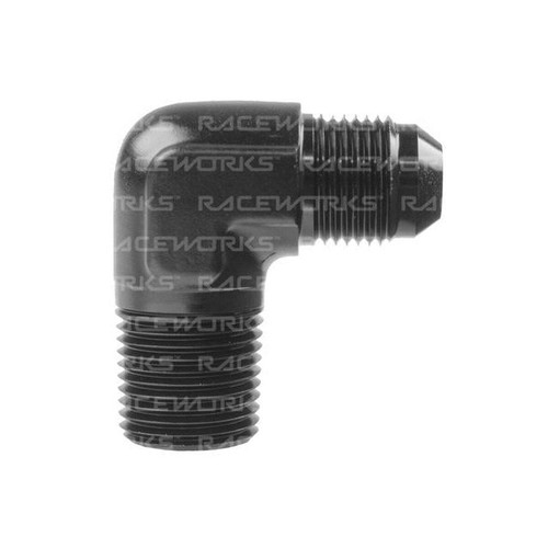 Raceworks An-8 Male Flare To Npt 1/4" 90 Deg | eBay Australia