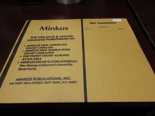 "MINKUS" 1981 SUPPLEMENT MONGOLIA #17 W/FREE SHIPPING!!! | eBay